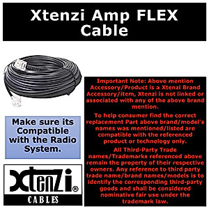 Xtenzi 6Pin Flex Cable XTFC Wire Accessory XT91617 for Amp Remote Bass Knob Compatible with Boss Audio Amplifiers