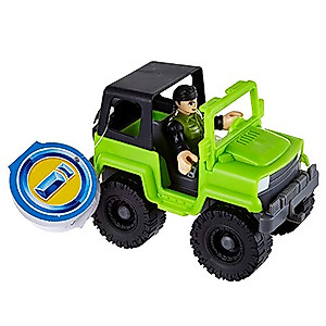Fisher-Price Imaginext Beach Buggy, Push-Along Vehicle and Character Figure Set for Preschool Kids Ages 3-8 Years