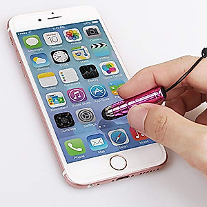 homEdge Universal Stylus Pen in Bulk, Set of 20 Packs Portable Stylus Pens with 3.5mm Jack, Compatible with All Device with Capacitive Touch Screen – 10 Color
