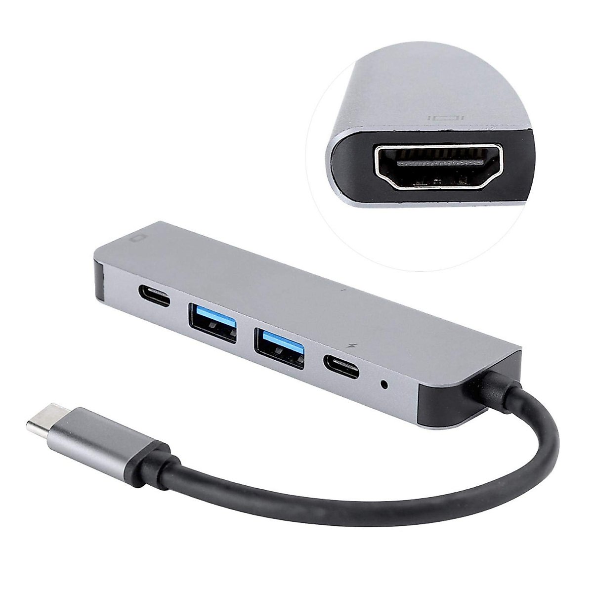 Hub Adapter, Reliable Convenient High Hardness Dock, Practical 5‑in‑1 5Gbps Office Home for Computer Laptop