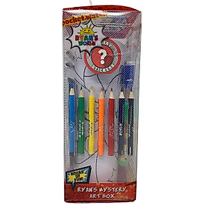 Ryan's World Art Box Set in Acetate Box (Marker,Pen,Eraser,Pencil Case & More)