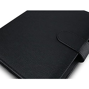 MILIKO A5 Water Wave Sytle PU Leather Wirebound/Spiral Refillable Notebook/Journal, Organizer/Planner-120 Sheet-60 Sheets Dot Grid Plus 60 Sheets Ruled Refills, 3 Transparent Dividers Included