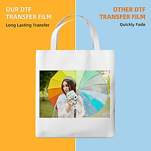 100 Sheets A3 DTF Transfer Film (11.7 x 16.5 Inches), Clear PET Heat Transfer Paper, Cold & Hot Peel DTF Transfer Paper for All DTF Printers & Material (Textile, Polyester, Cotton etc) - by Godora…