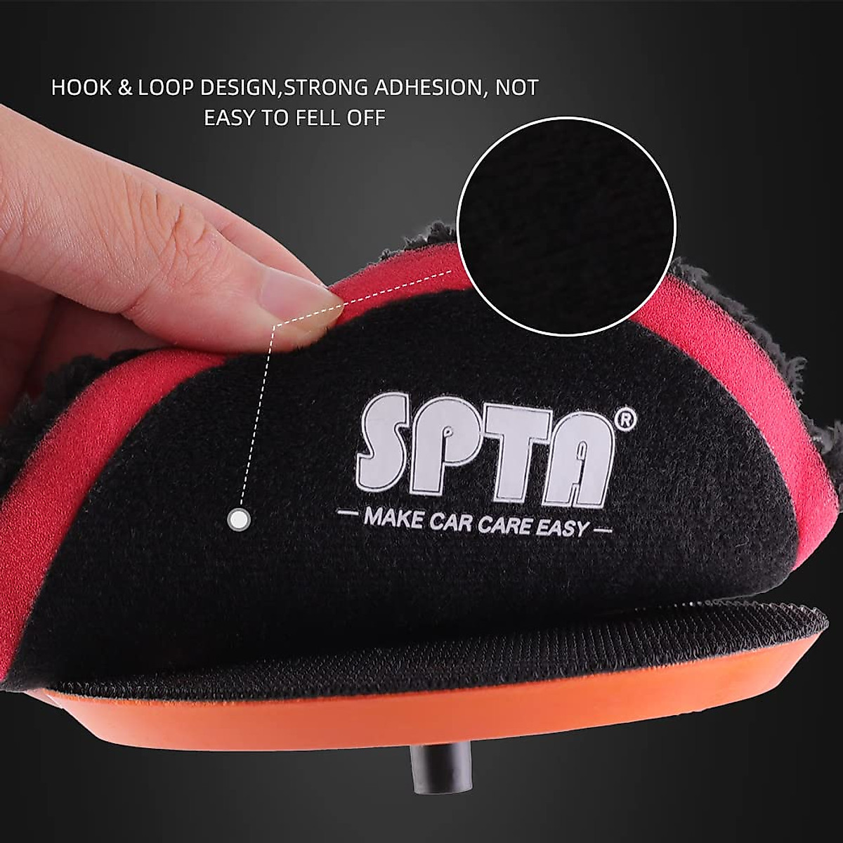 SPTA Microfiber Polishing Pad, 2Pcs 6Inch 150mm Microfiber Pads Microfiber Cutting Disc Microfiber Finishing Disc with Hook & Loop Backing for Car Buffer Polisher Cutting Buffing Waxing and Polishing