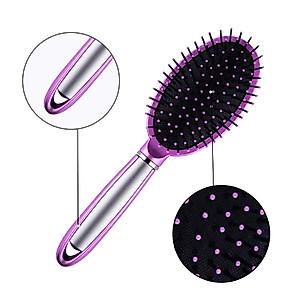 SIQUK 7 Pcs Hair Brush and Comb Set Round Brush Paddle Brush Detangle Hair Brush and Combs Wet Dry Brush for Women Men Hair Styling
