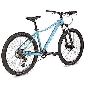 Eastern Bikes Ladies Alpaka Mountain Bike with 27.5" Wheel/Tire in 3 Frame Sizes for a (Medium - 17" Frame, Blue)