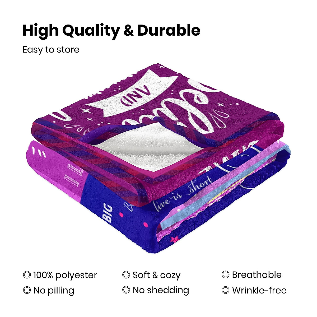 AISDE 7 Year Old Girl Birthday Gifts Blanket 60"X50", Birthday Gifts for 7 Year Old Girls, Best Presents for 7 Year Old Girls, 7 Year Old Gifts Ideas, 7th Birthday Decorations for Girls Blankets