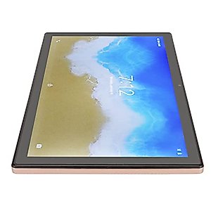 Naroote 10.1 Inch HD Tablet Gold 8GB RAM 128GB ROM 8MP Front Camera 13MP Rear Camera Octa Core 100-240V Android 12 Tablet for Entertainment (US Plug)