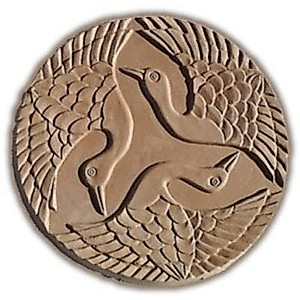 Garden Molds Cranes Stepping Stone Mold, Concrete Stepping Stone Mold, Garden Decor Mold, 16'' Circle