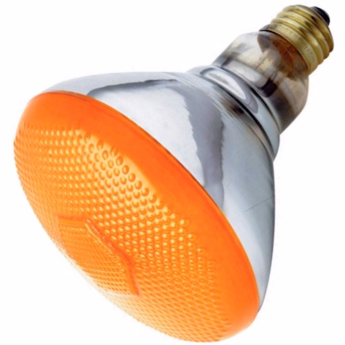 Satco S4425 100 Watt BR38 Incandescent 120 Volt Medium Base Light Bulb, Amber