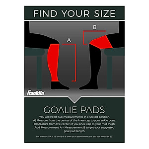 Franklin Sports Hockey Goalie Pads - NHL - 23 Inch Black