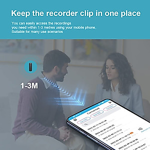 ZAQE 64 GB Digital Voice Recorder Bluetooth 400 Hours Recording Capacity Noise Reduction One-Touch Recording Voice Recorder for Lecturing, Interview, Meeting (Black)