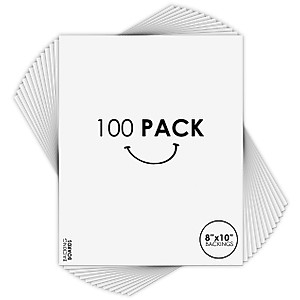 Golden State Art, 8x10 Backing Board Only - for Art, Photos, Print - 4-Ply - 100 Single Backing Boards (100 Pack)
