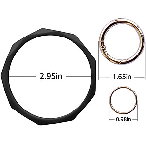 Huakan Key Ring Bracelet Keychain Silicone Bangle for Women and girls Diamond Shaped