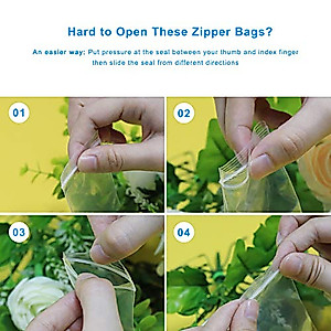 Edvision 2" x 3" Plastic Bags, 200 Count 2 Mil Transparent Resealable Zipper Poly Bags, Reclosable Storage Bags for Jewelry Supplies, Beads, Screws, Small Items