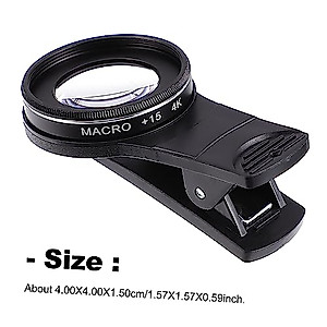 Hemobllo 2pcs on K Kit Pouch Smart Lens Clip Carry Angle Portable Cell for Mobile Wide Mm High Fish Attachment Compatible with Most Smartphones Lenses Black Len Macro Phone Eye Camera