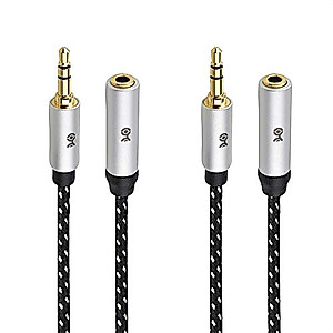 Cable Matters 2-Pack Headphone Extension Cable 10 ft (3.5mm Extension Cable/Aux Extension Cable, Aux Cord Extension) in Black - 10 Feet