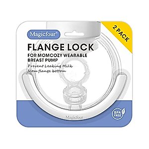 Magicfour Flange Lock Compatible with Momcozy Wearable Breast Pump 2 Pack Leak Latch for Mom Cozy Hands Free Breast Pump Accessories for Momcozy Breast Pump S12/S12 Pro/S9/S9 Pro, Prevent Leaking Milk