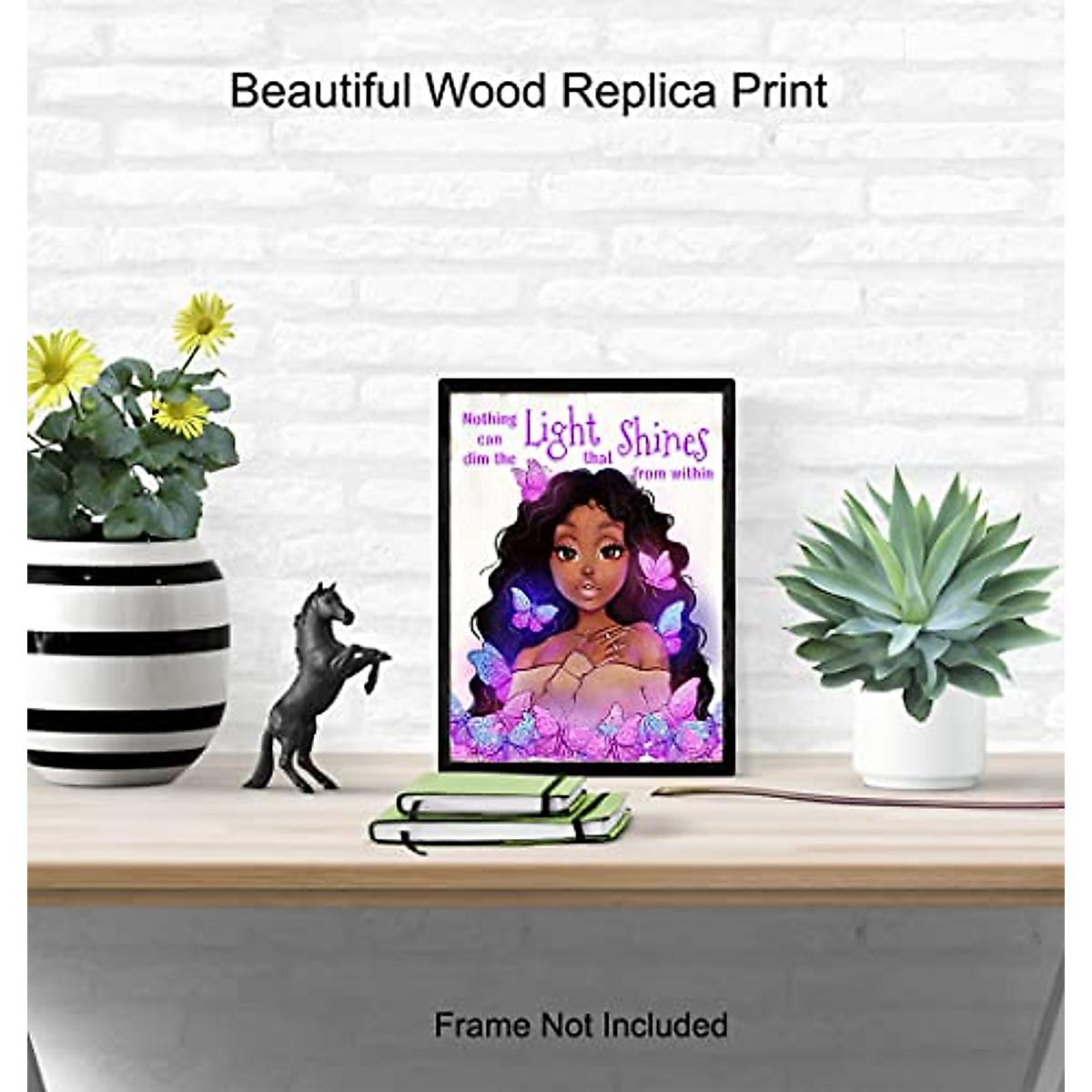 African Americans Black Girl Magic Wall Art & Decor - Black women Inspiration Saying - Women's empowerment Motivational poster - Teen Little Girls Bedroom decoration - Daughter Gift - Family Wall Art