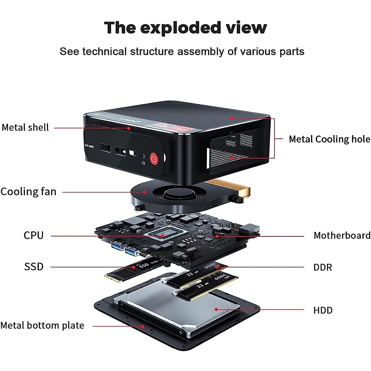 MINI PC SER3 AMD R7 3750H Up to 4Ghz 4Cores 8Threads TDP35W Radeon RX Vega 10 Graphics DDR4 16G+500G M.2 Nvme pcle3.0 SSD wifi5+BT4.0+RJ45 1000M 4K 60hz dual display AUTO POWER ON Office MINI PC