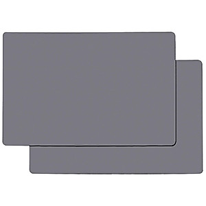 Silicone Mats for Kitchen Counter, Thicker 0.06", 25 x 17 inches Multipurpose Table Mat, Silicone Pad Desk Work Mat, Nonstick Nonskid Heat-Resistant Pad, Placemat, Dark Gray, 2PCS