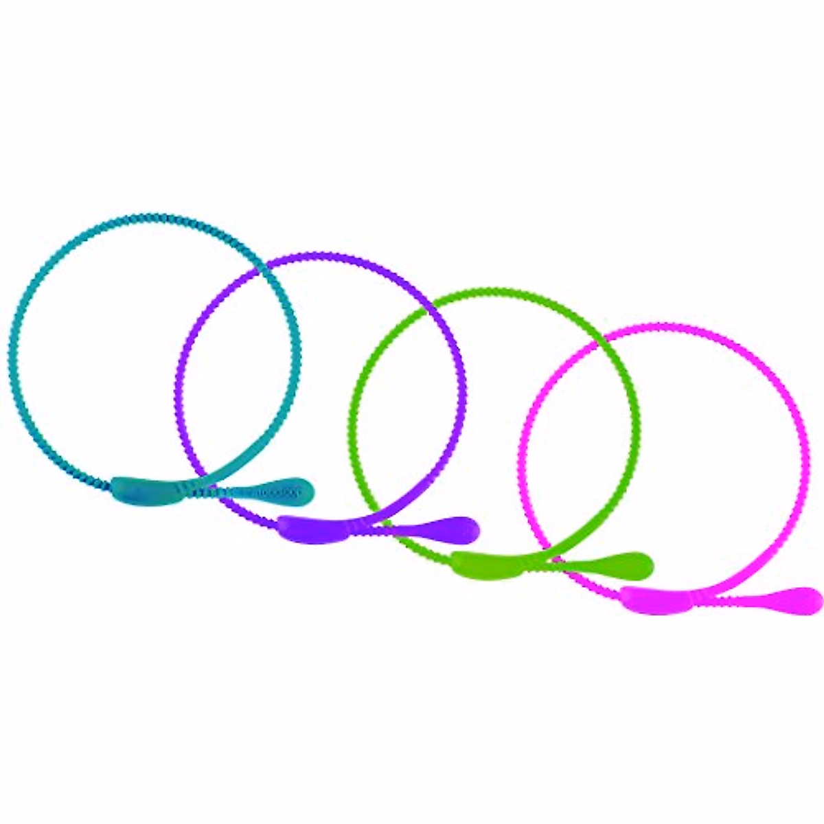 Fusionbrands FoodLoop Set of 4 Silicone Trussing String, Kitchen Twine, Banding Loop, Multi, 4 pack