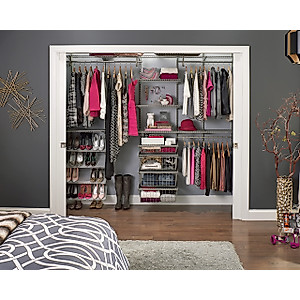 ClosetMaid ShelfTrack Nickel Standard Upright, Closet System Hardware, 48 in., Double Slot, Durable Steel for Closets, Pantries, Utility, Laundry