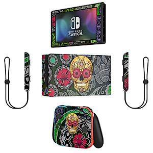 Sugar Skull Paisley - Decal Sticker Wrap - Compatible with Nintendo Switch