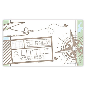 50 Adventure Books for Baby Shower Request Cards - Baby Shower Invitation Inserts