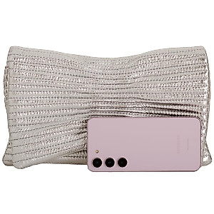 JNB Metallic Quilted Envelope Clutch,Sv44