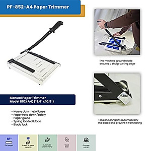 PPE PrintFinish Paper Trimmer 10 to 12 Sheet Capacity, Good for Office, School or Business, Max Cutting Size (12.5) (12.5 x 9.8)