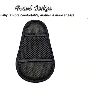 Kissral Universal 5 Point Harness Straps, Adjustable Baby Safety Strap Belt with Shoulder Pads and Guarding Pad, Harness Straps for High Chair/Pushchair/Stroller/Pram/Buggy (Black)