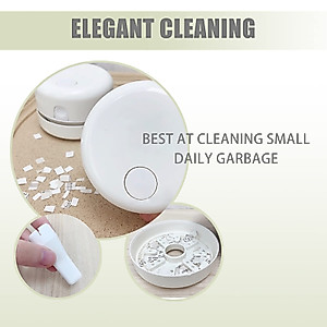 YAFIYGI Practical Present Desktop Vacuum Cleaner Mini Crumb Vacuum Cleaner Portable Handheld Cordless Sweeper Cleaning for Home,Office,Cars,Pet Hairs