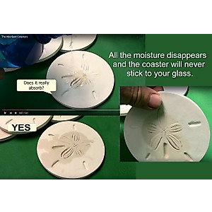 Palm Tree Absorbent Drink Coaster set - Handmade by McCarter Coasters - 4.38 inch (4pc)