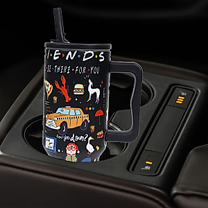 wonshia 40oz Friends TV Tumbler with Lid and Straw Stainless Steel Coffee Cup Funny TV Show Gifts,Vaccum Insulated Double Wall Coffee Mug for Best Friends Brithday Anniversary Christmas Gifts