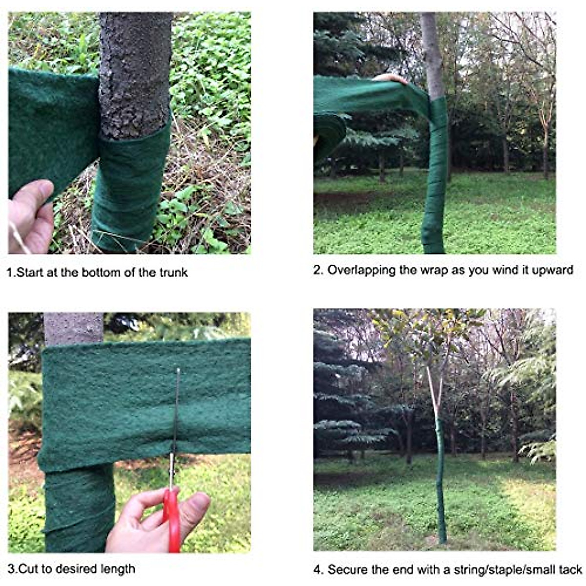 Feitore 2 Pack Tree Wrap, Breathable Fabric Tree Protector Wrap Thick Winter-Proof Tree Guards for Warm Keeping and Moisturizing