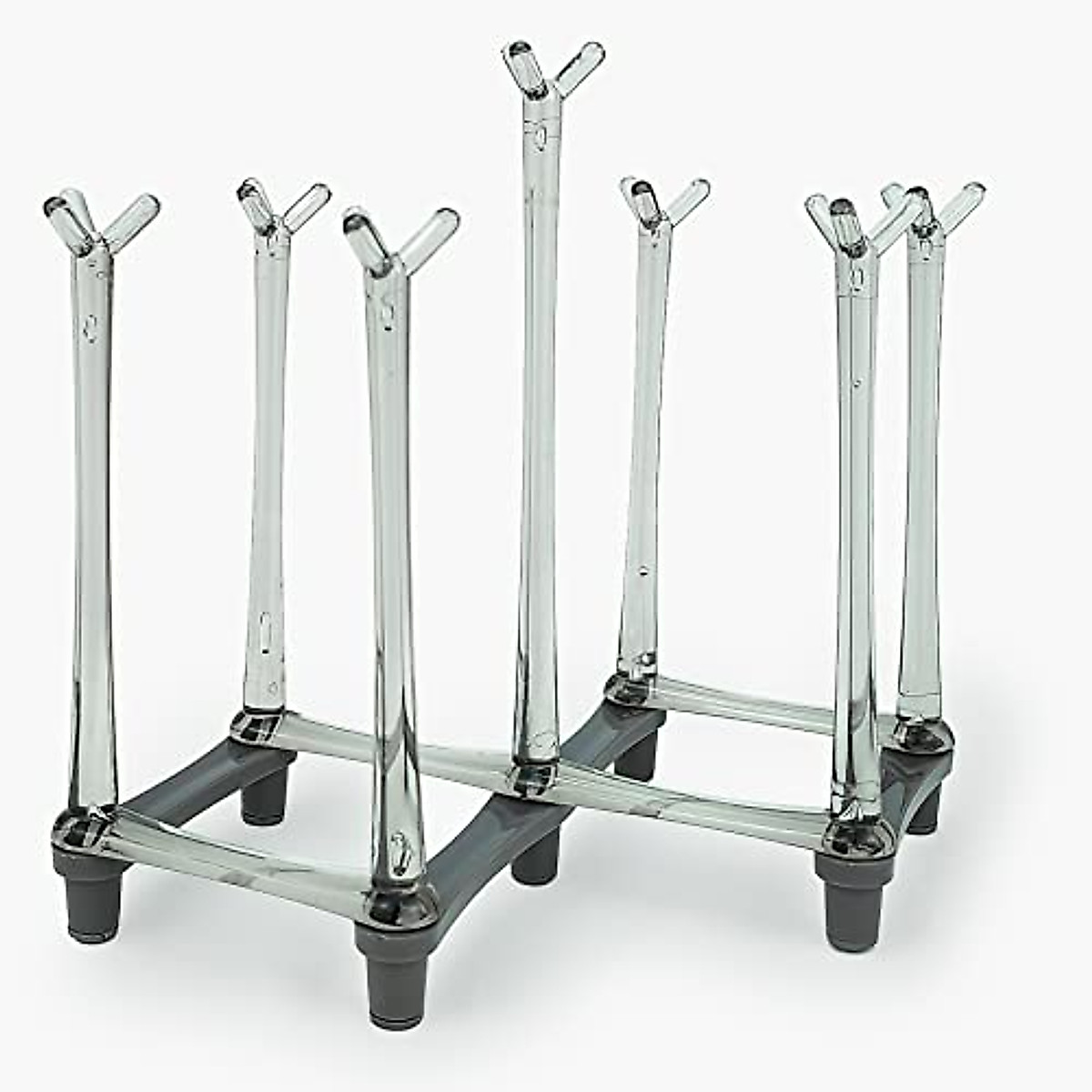 Venls Cup Drying Rack for Bottle,Drinking Glass/Plastic Bag Dryer for Reusable Ziplock Plastic Food Storage Bags Drying Rack Gray