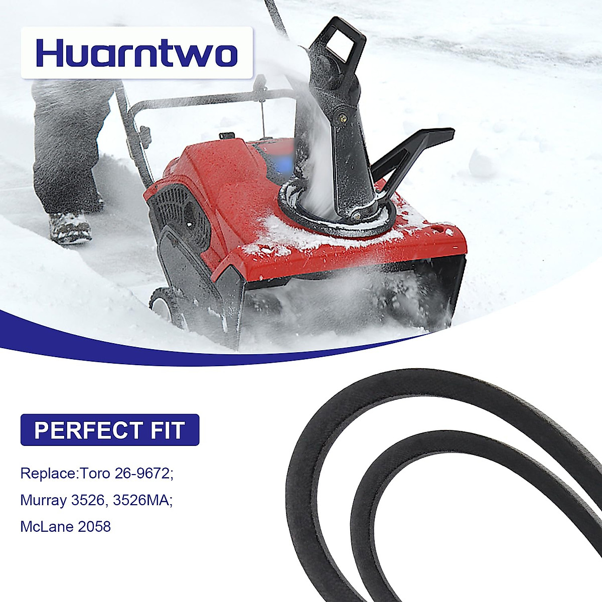 Huarntwo 26-9672 Drive Belt for Toro snowblowers