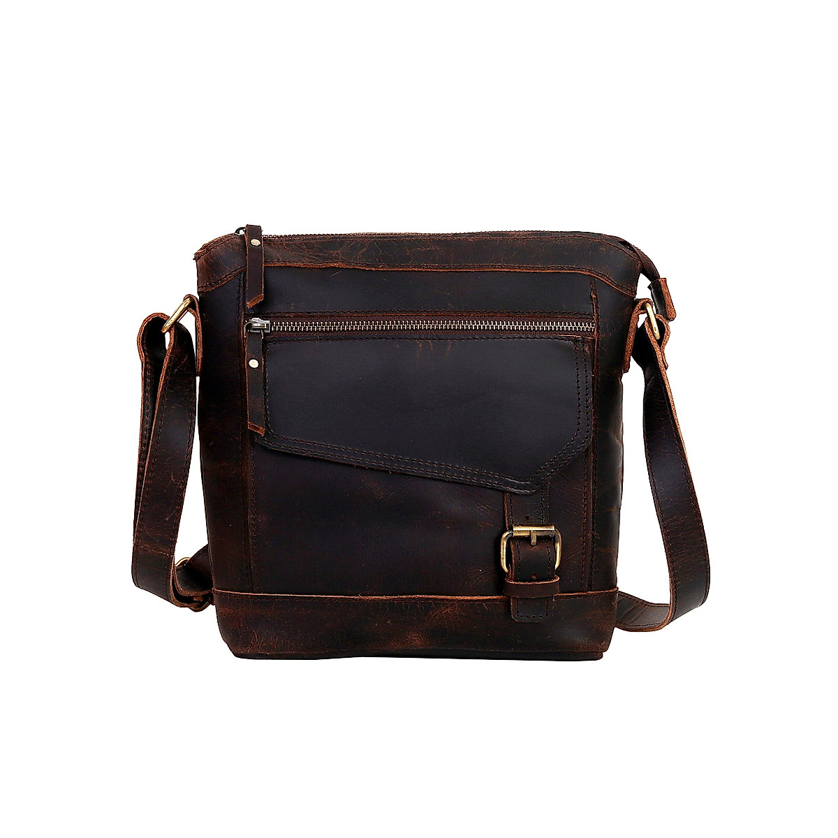 cuero Crossbody Purse for Women- Small Crossover Long Over the Shoulder Sling Womens Purses and Handbags For Men