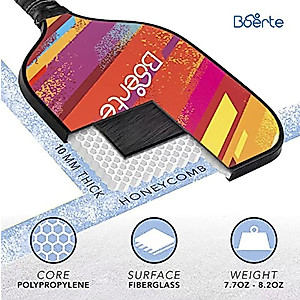 Boerte X-FOIL Pickleball Set, Graphite Pickleball Paddles Set of 2 and 4 Pickleballs, Portable Pickleball Equipment Bag for Pickleball Rackets.