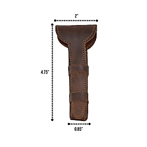 Hide & Drink, Leather Double Edge Safety Razor Protective Case, Shaving Travel Pouch, Handmade (Bourbon Brown)