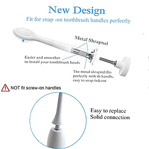 WEQNNM Replacement Toothbrush Heads Compatible with Philips Sonicare:10 Pack Professional Electric Brush Heads for 4100 6100 &More Snap-on Handles