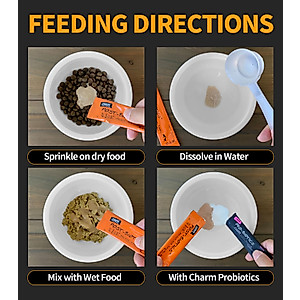 Charm Squeezable Paste Probiotic Vitamins Supplement for Cat & Dog- for Digestion, Diarrhea, Constipation Allergy, Hair Balls, Acts As Stool Softener- Suitable for Over 3 Mth Old Senior (Salmon)