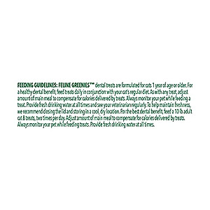 FELINE GREENIES Natural Dental Care Cat Treats Tempting Tuna Flavor, 2.1 oz. Pouch