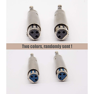 1/4 TRS to XLR Female Adapter Female XLR to 1/4 Stereo Balanced Audio Connector - 2 Pack