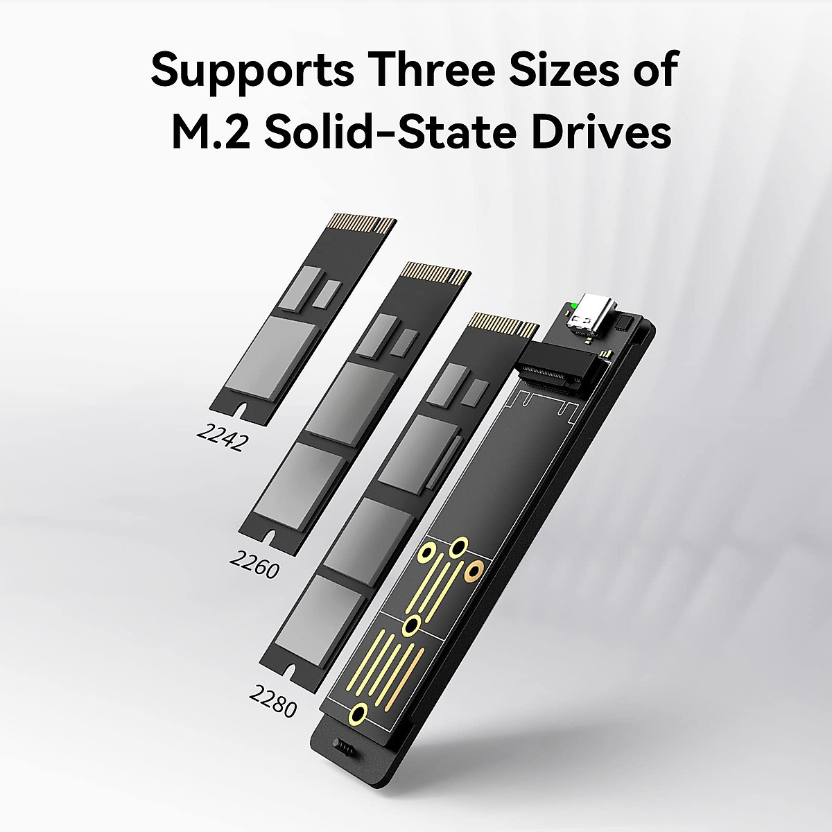 SmallRig M.2 SSD Enclosure NVME&SATA Dual-Protocol Enclosure SD-01 for Mac, Windows Linux, USB 3.1 Gen2 10Gbps, Compatible with Camera, Computer, Mobile Phones, Game Consoles - 3479