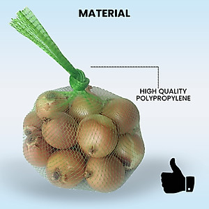 Simond Store 15" Green Reusable 200 Poly Mesh Net Bags Produce Grocery Fruit Vegetable Storage