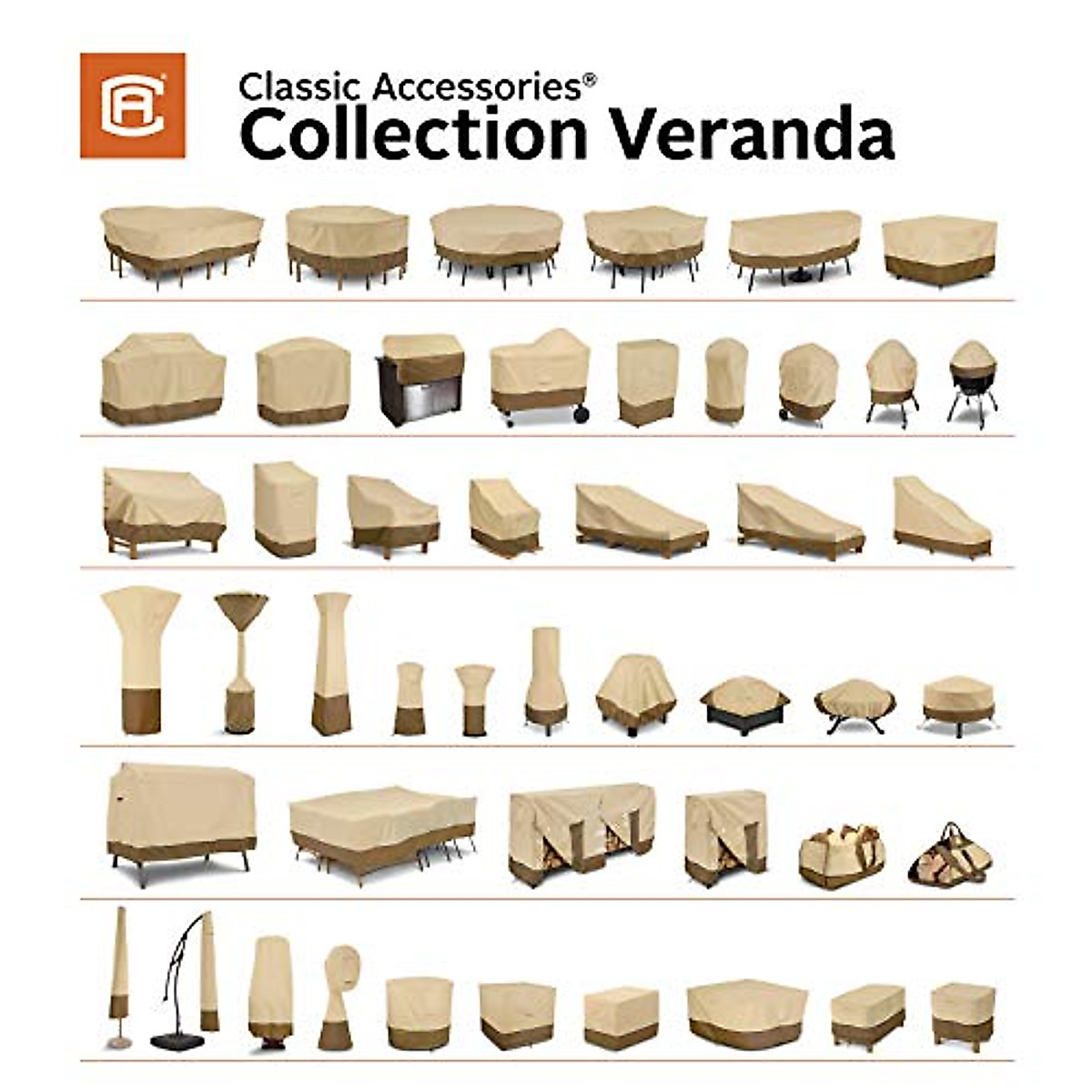 Classic Accessories Veranda Water-Resistant 58 Inch BBQ Grill Cover