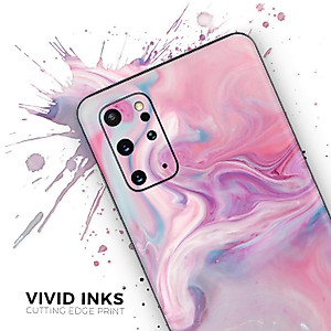 DesignSkinz Marbleized Color Paradise V2 Protective Vinyl Decal Wrap Skin Cover Compatible with The Samsung Galaxy S20 (Screen Trim & Back Glass Skin)