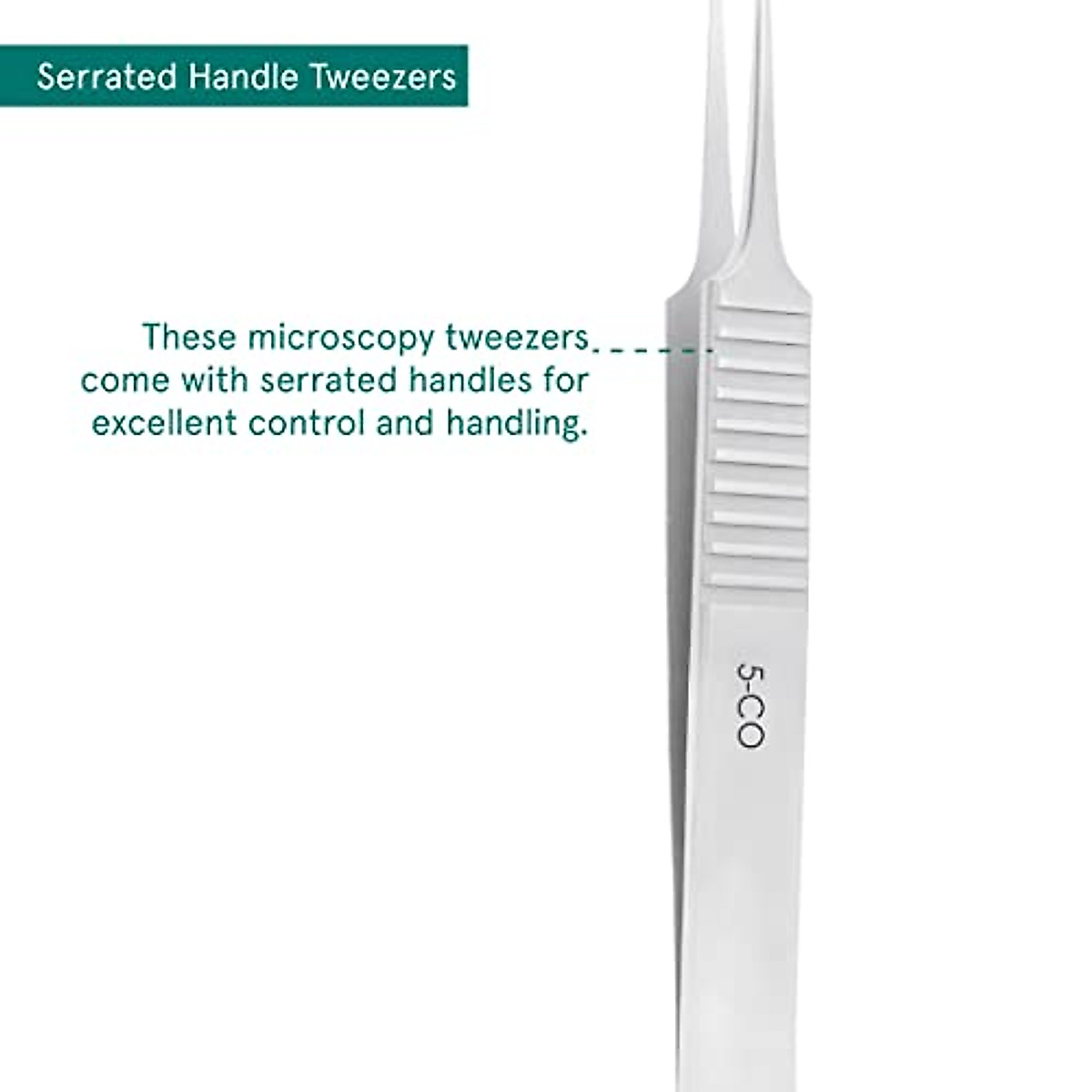 Cobaltima (Cobc0) - 5-CO - Tweezers - Ultra Fine Point - Straight Tapered - Five Star - Cobalt, 0.0394 Height, 0.3930 Wide, 4.25" Length